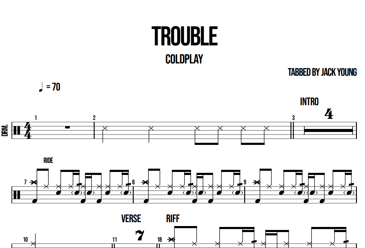Trouble - Coldplay – Jack Young Drums Teacher 🥁