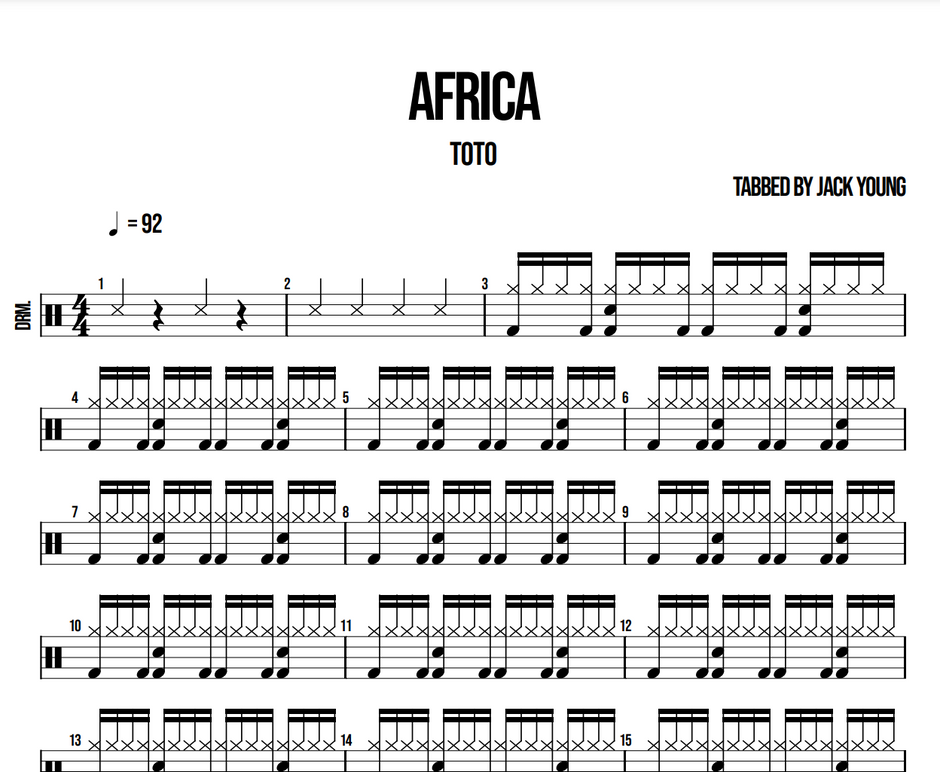 Notations 🥁 – Jack Young Drums Teacher 🥁