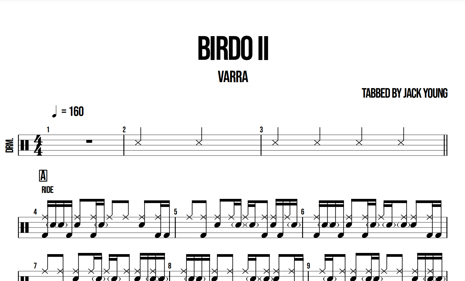 BIRDO II - Varra – Jack Young Drums Teacher 🥁