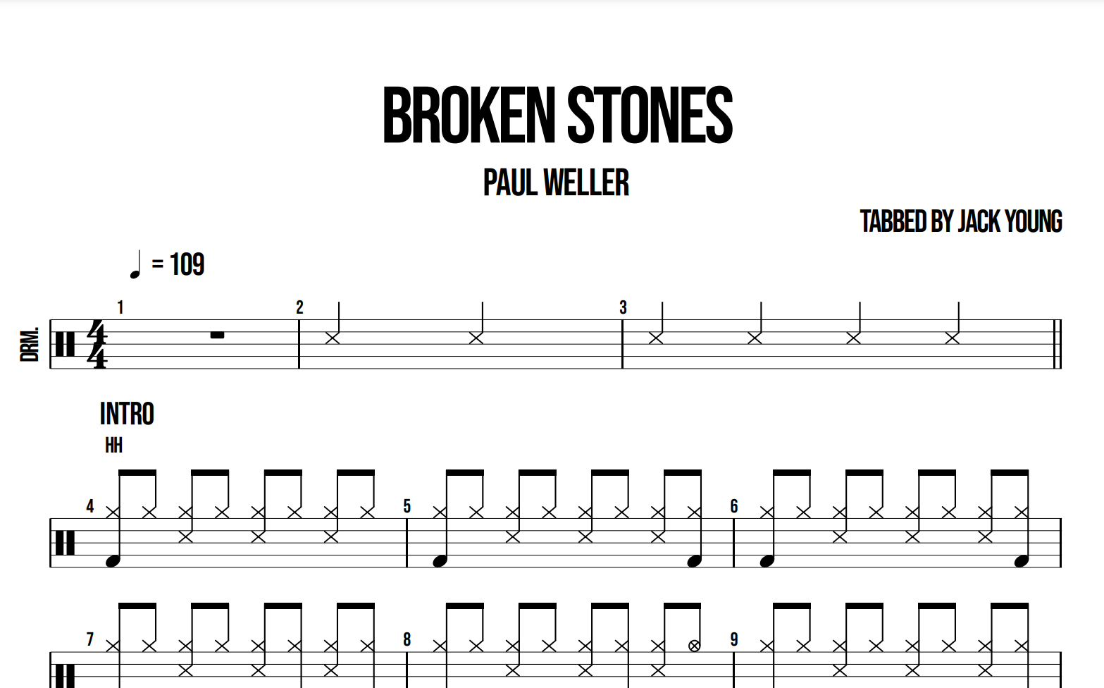 Broken Stones - Paul Weller – Jack Young Drums Teacher 🥁