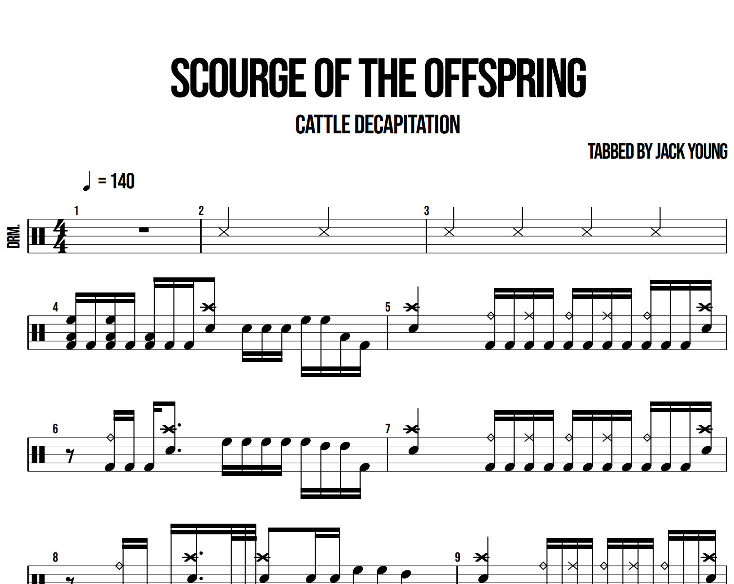 Scourge Of The Offspring - Cattle Decapitation – Jack Young Drums Teacher 🥁