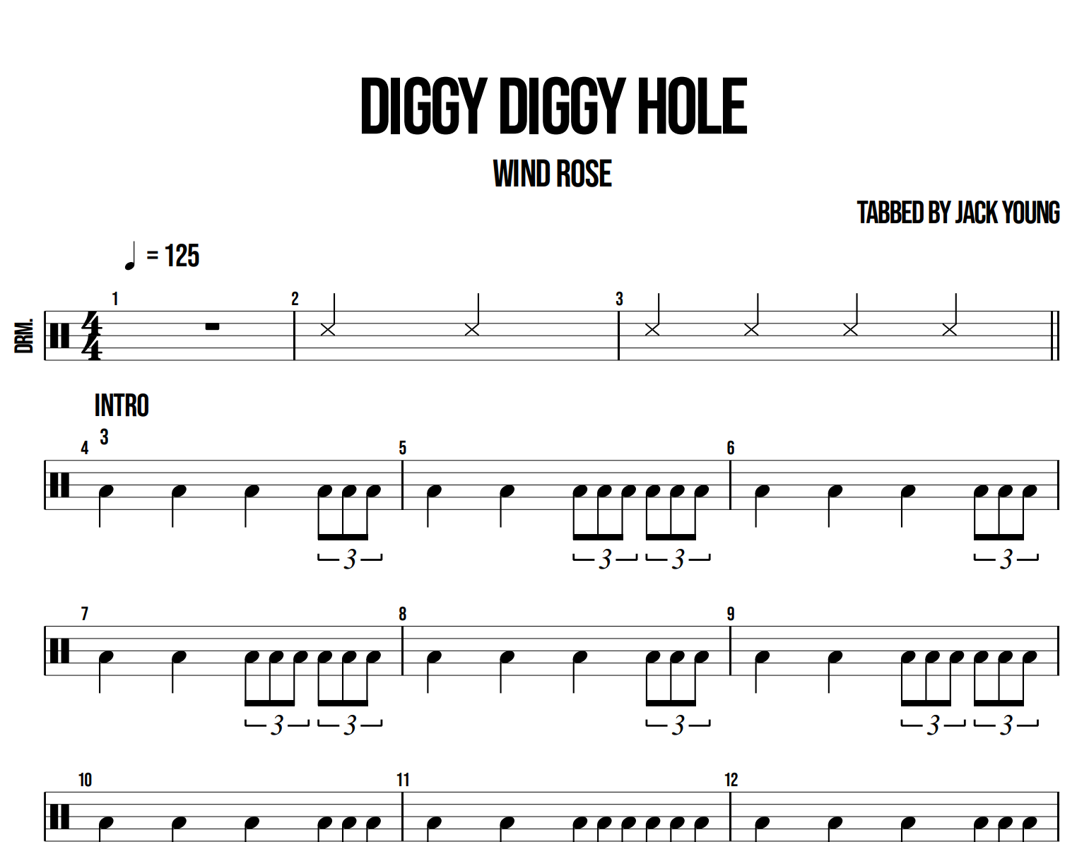 Diggy Diggy Hole - Wind Rose – Jack Young Drums Teacher 🥁