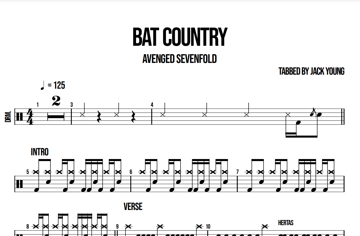 Bat Country - Avenged Sevenfold – Jack Young Drums Teacher 🥁