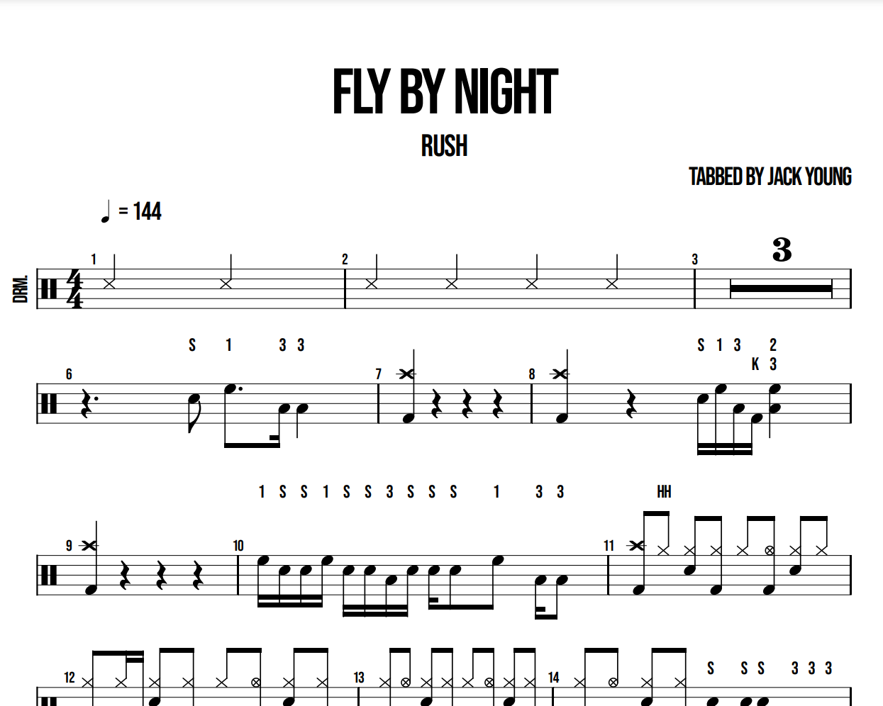 Fly By Night - Rush – Jack Young Drums Teacher 🥁