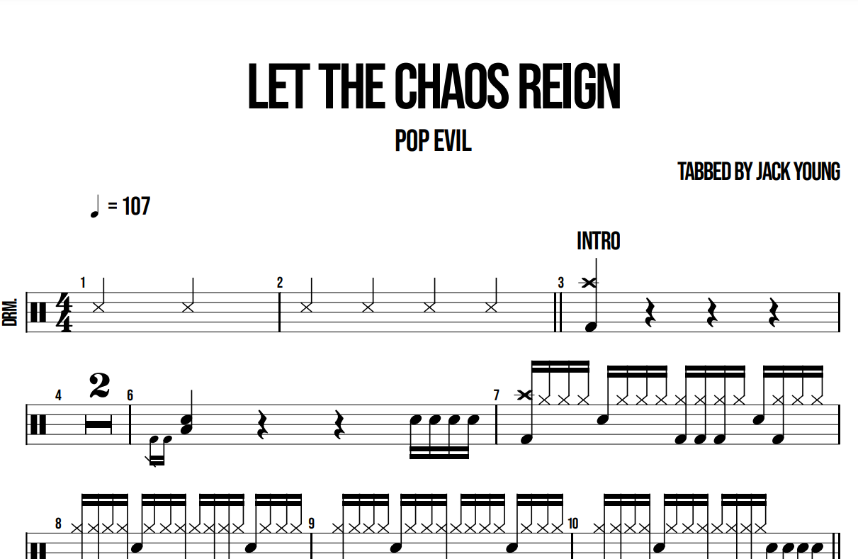 Let The Chaos Reign - Pop Evil – Jack Young Drums Teacher 🥁