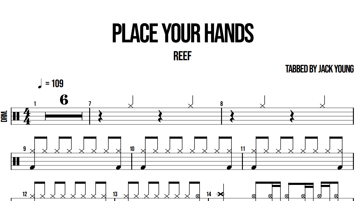 Place Your Hands - Reef – Jack Young Drums Teacher 🥁