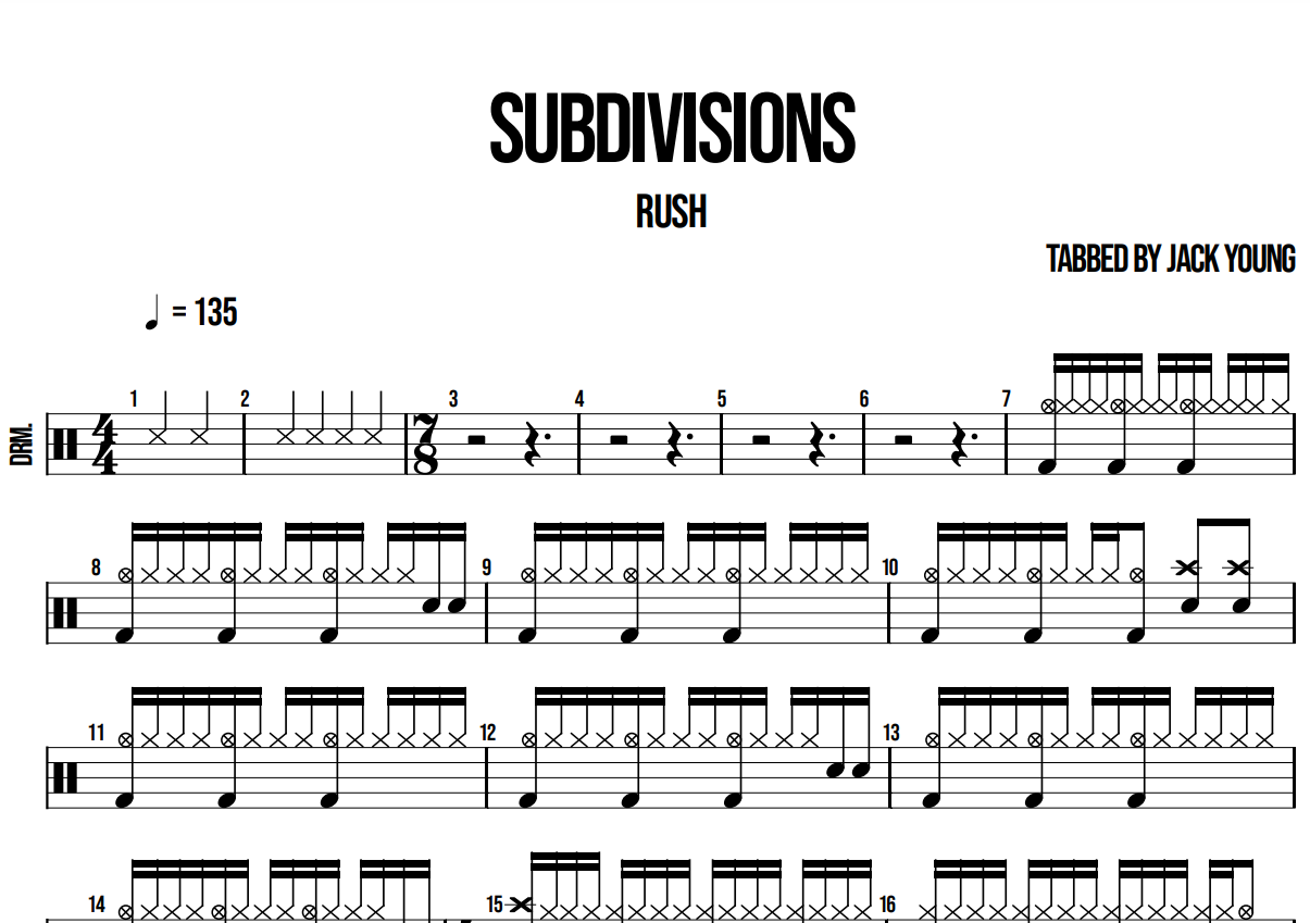 Subdivisions - Rush – Jack Young Drums Teacher 🥁