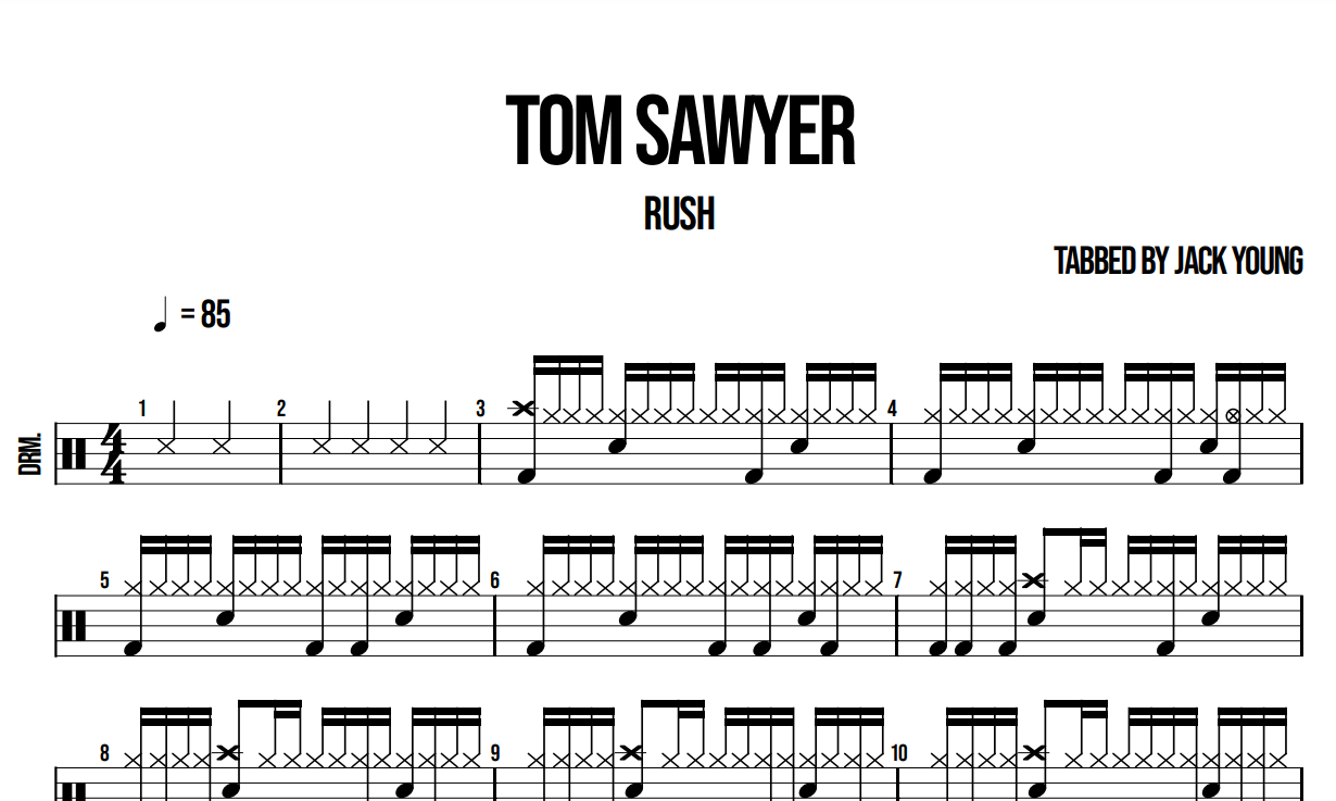 Tom Sawyer Rush вђ Jack Young Drums Teacher рџґѓ