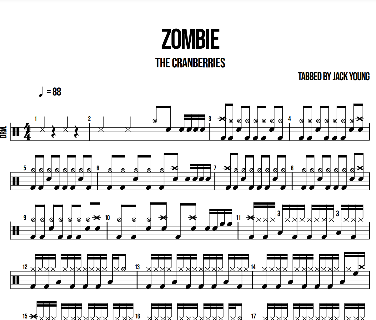 Zombie - Cranberries – Jack Young Drums Teacher 🥁